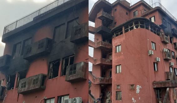 Firefighters Helpless As Fire Razes Former JFM Building In Delta