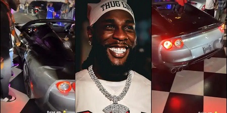 Burna Boy Flaunts His Newly Acquired Ferrari 812 GTS Worth $700k