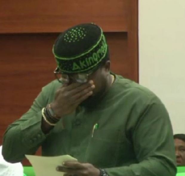Reps Spokesperson, Hon. Akin Rotimi Breaks Down At Plenary While Discussing Insecurity In Ekiti ...