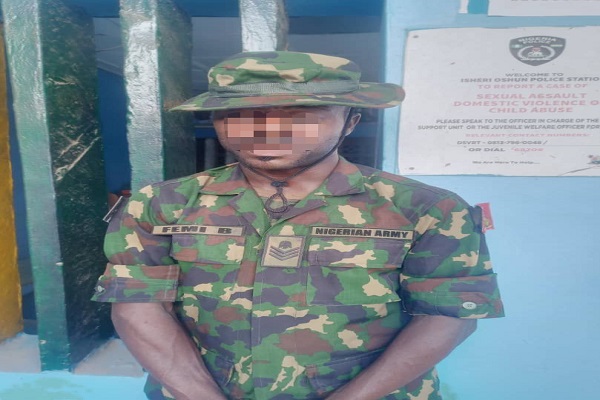 Photo Of Fake Soldier Who Was Nabbed In Lagos Riverine Community