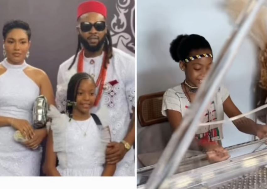 Singer Flavour And Anna Banner's Daughter Plays A Beautiful Rendition ...